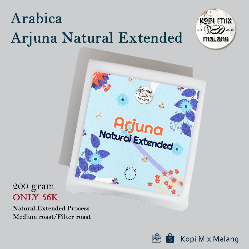 Jual Arabica Arjuna Natural Extended 200g - Kopi Mix Malang | Shopee ...