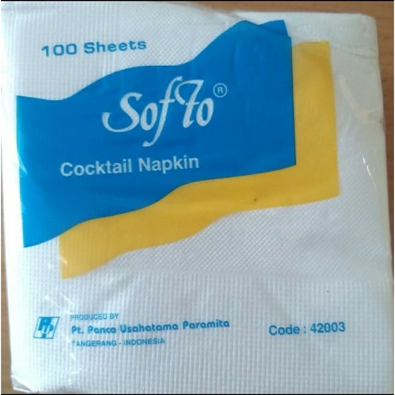 Jual Tissue Softo Napkin Cocktail 100 sheets | Shopee Indonesia