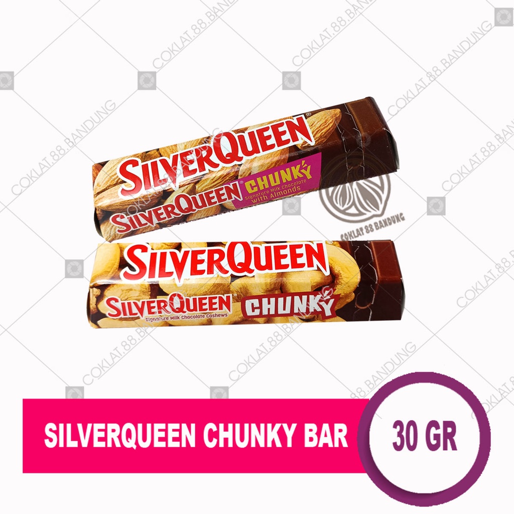Jual SilverQueen Chunky Bar Mini 26gr - 1 Pcs -Cokelat Almond Mede ...