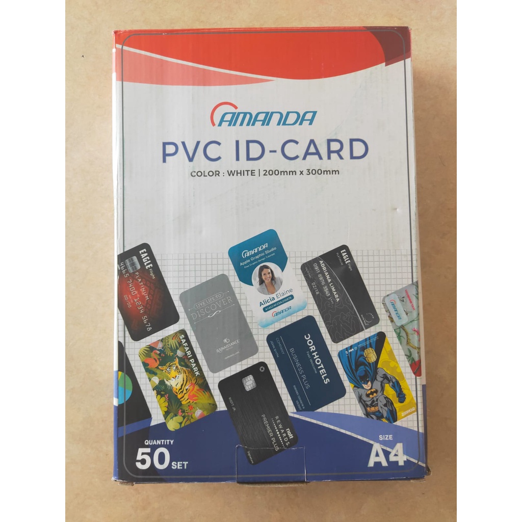 Jual PVC ID CARD INSTANT 50 SHEET TEBAL 0.76MM INKJET A4 BAHAN PVC ID CARD | Shopee Indonesia