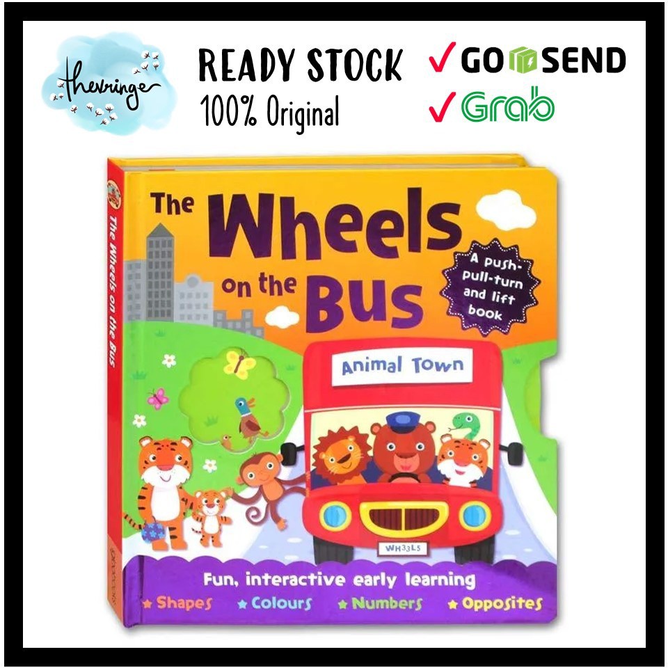 Jual DEFECT SALE - The Wheels on the Bus Interactive Board Book Push ...