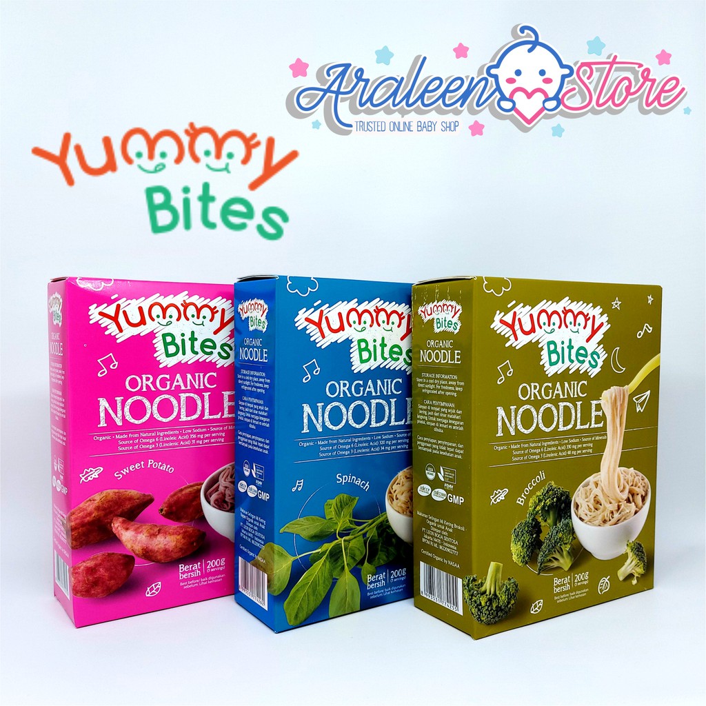 Jual Yummy Bites Organic Noodle / Mie Bayi Organik / MPASI / Mie Bayi ...
