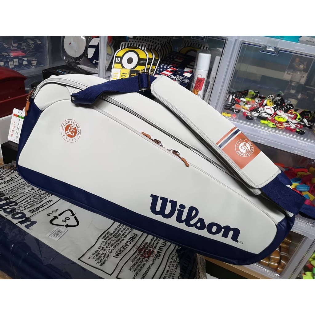 Jual Tas Tenis Tennis Wilson Roland Garros Premium Tour 9 Pack White ...