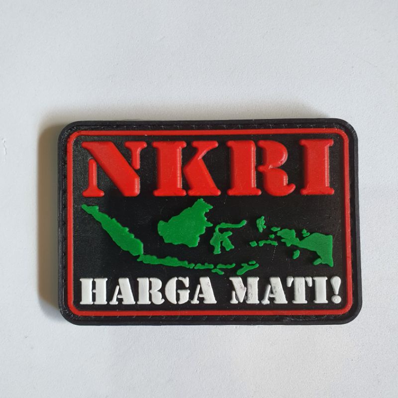 Jual patch rubber logo NKRI HARGA MATI PETA INDONESIA - tempelan emblem ...