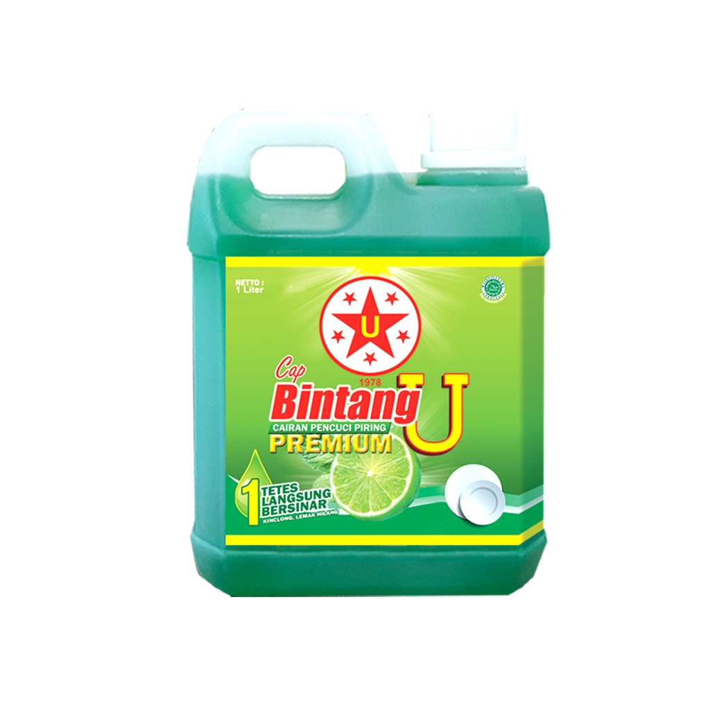 Jual Sabun Pencuci Piring Bintang U Premium 1L (1000 ml) | Shopee Indonesia