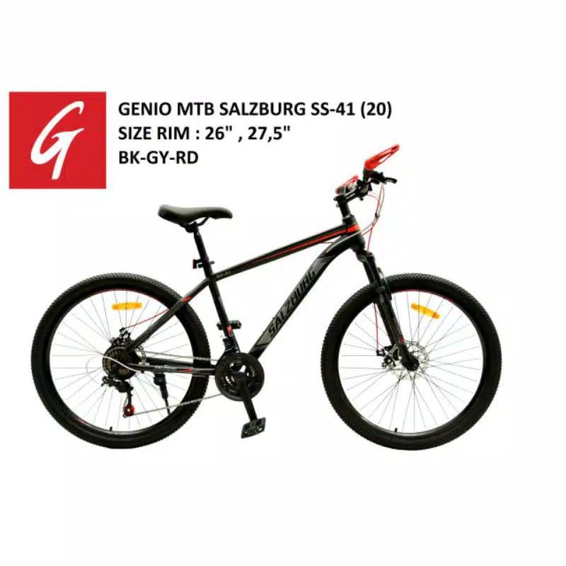 Jual SEPEDA GUNUNG MTB 27,5 INCH GENIO 27.5 SALZBURG SS-41 BY UNITED / FORWARD MR21 FRAME ALLOY ...