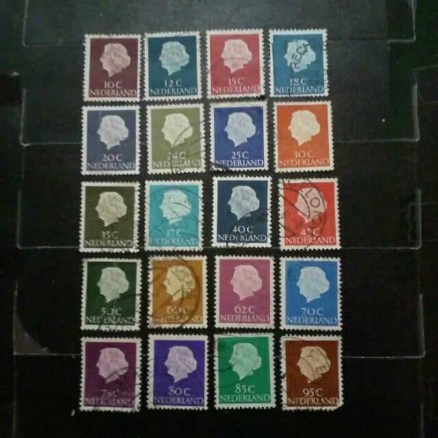 Jual Full set komplit perangko kuno langka nederland queen Juliana ...