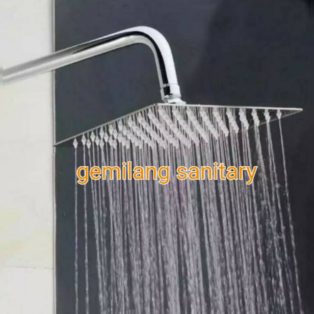 Jual Wall shower kotak stainless 8 inchi model toto/Shower Head kotak ...