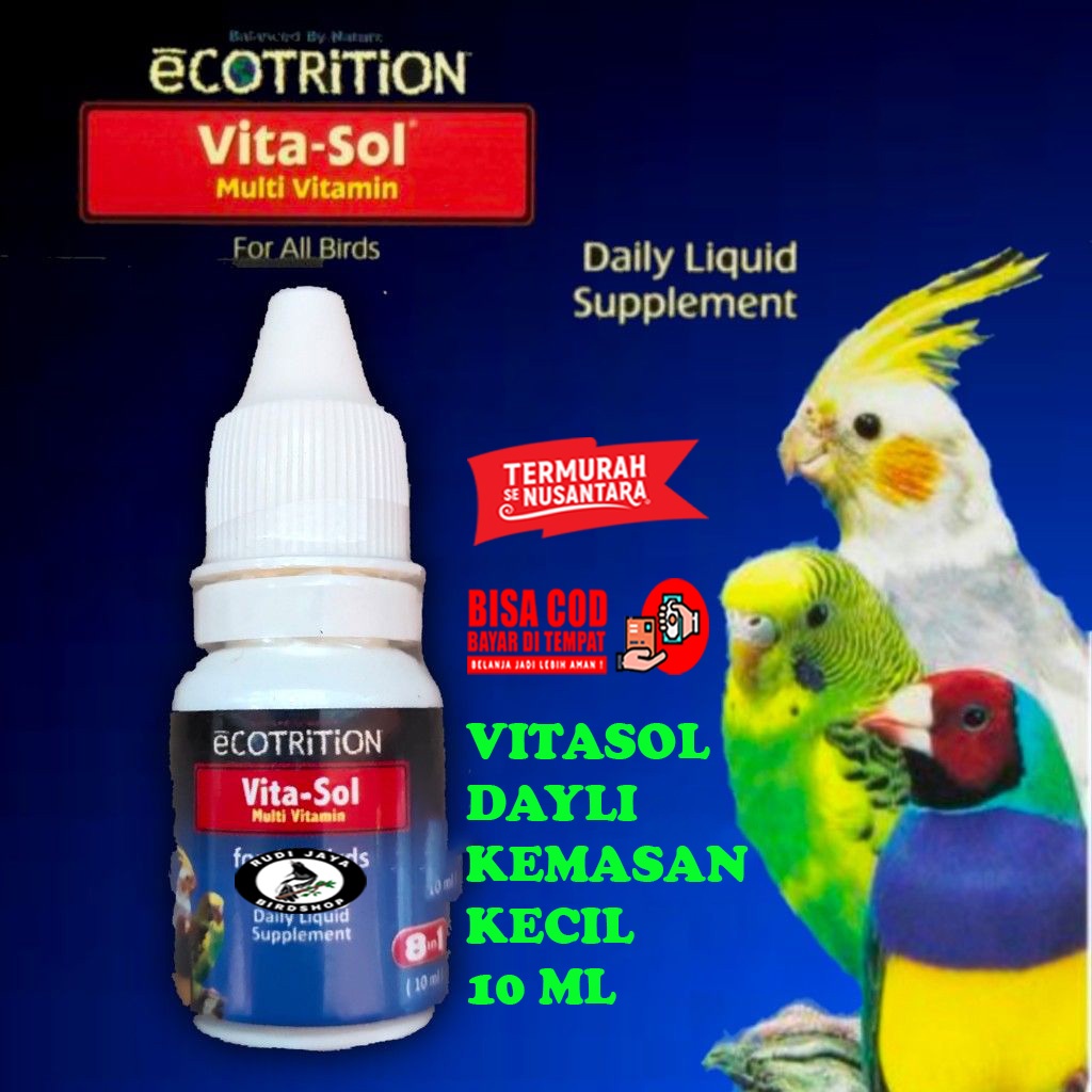 Jual VITASOL VITA-SOL DAILY 10 ML VITAMIN IMPORT PENGGACOR SEMUA BURUNG ...