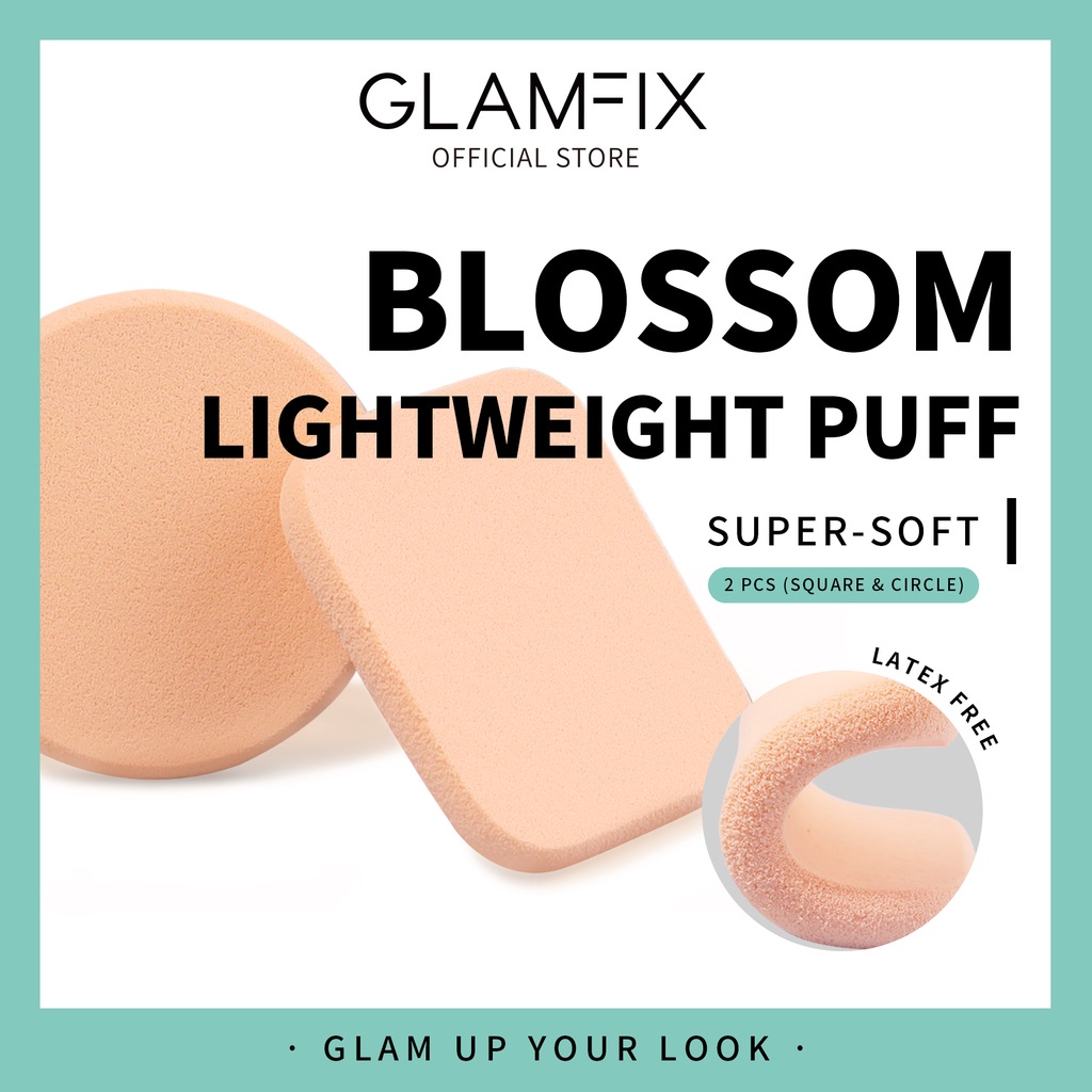 Jual GLAMFIX Blossom Lightweight Pressed Powder Puff _ Puff Spons Bedak ...