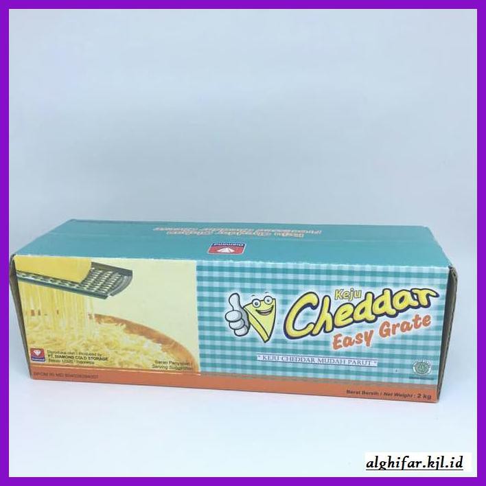 Jual Ujekujek- Keju Cheddar Cheese Cheddar Easy To Grate Diamond 2Kg ...