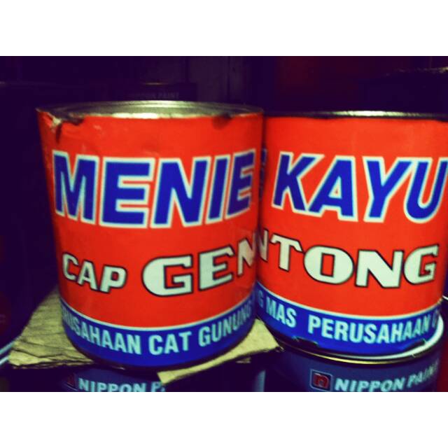 Jual Cat dasar Menie kayu cap gentong warna merah | Shopee Indonesia