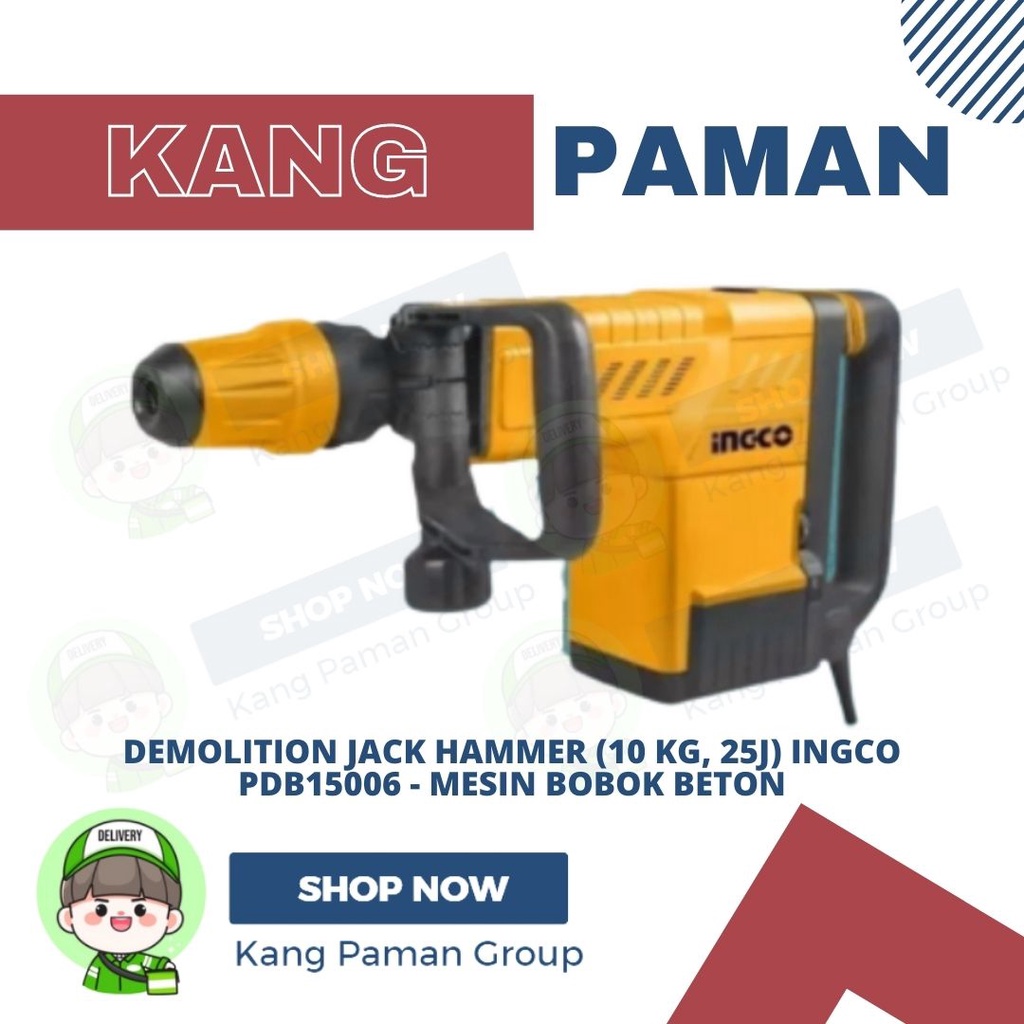 Jual Demolition Jack Hammer (10 Kg, 25J) INGCO PDB15006 - Mesin Bobok ...