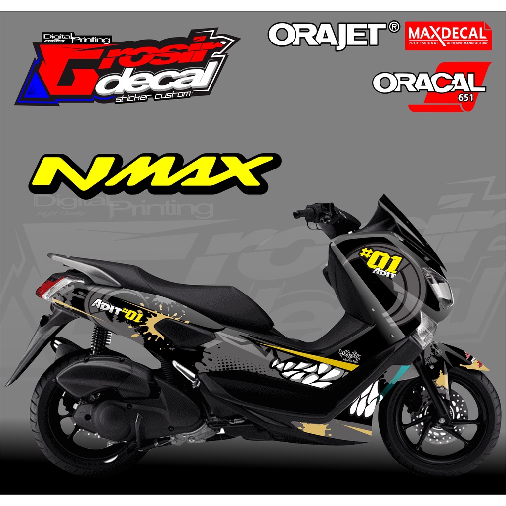 Jual DECAL NMAX ABU STICKER NMAX ABU ABU FULLBODY | Shopee Indonesia