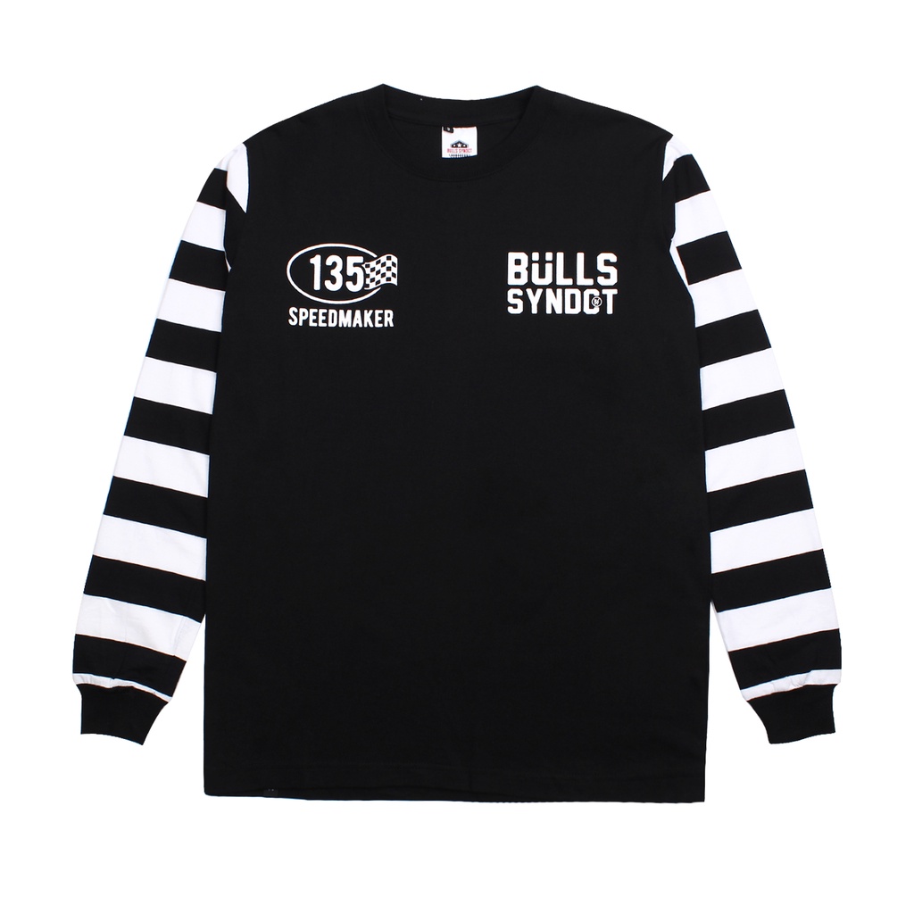 Jual BULLS SYNDICATE Long Sleeve Numbros Black White | Shopee Indonesia