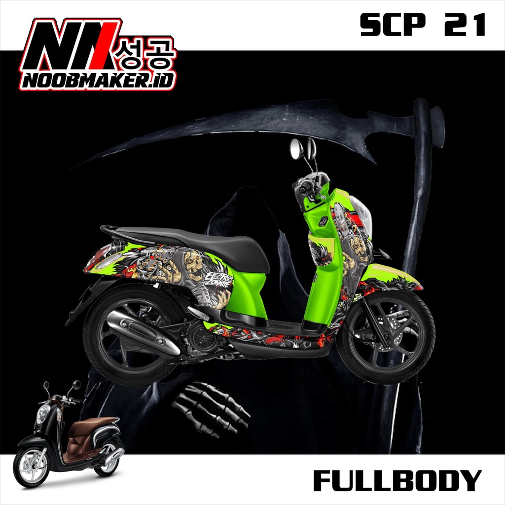 Jual SCP 21 DECAL STICKER SCOOPY FI 2013 2014 2015 2016 SKUL ZOMBIE ...