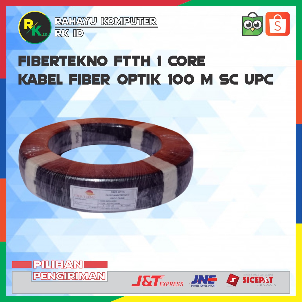 Jual Kabel Fiber Optik / FO Precon Fibertekno FTTH 1 core 100 meter sc ...