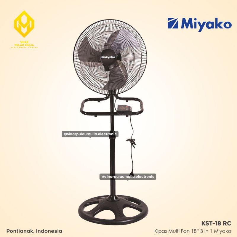 Jual Miyako Kipas Angin Multi Fan 18 Inch 3 In 1 - KST-18 RC / KST 18 ...