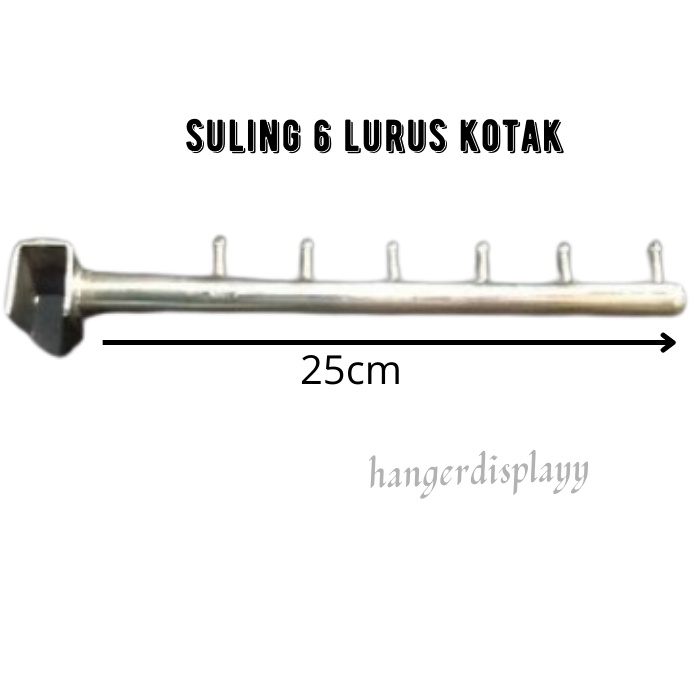 Jual Hanger Suling Pipa Kotak 6 Titik Lurus Paku Gantungan Baju Display ...