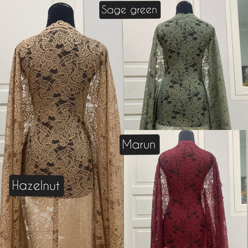 Jual Brukat, brokat, bahan kebaya.kain brukat halus.BROKAT KATUN, LACE ...