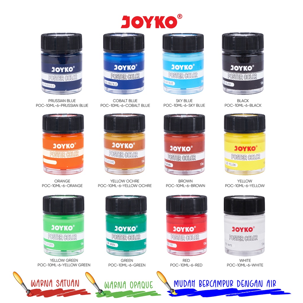 Jual Poster Color Cat Poster Joyko POC-10ML-6 | Shopee Indonesia