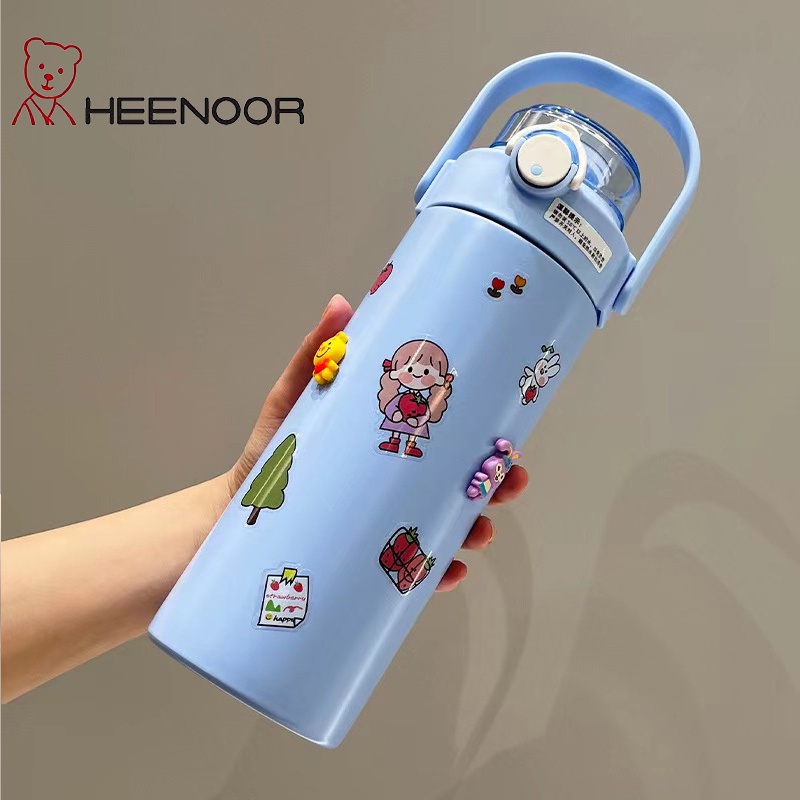 Jual READY Heenoor Botol Termos Ten Poble 800 & 900ml DIY Stiker + Tali ...