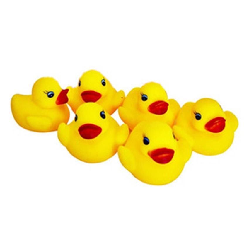 Jual Mainan bebek bebekan karet vynil bunyi isi 6 pcs teman mandi ...