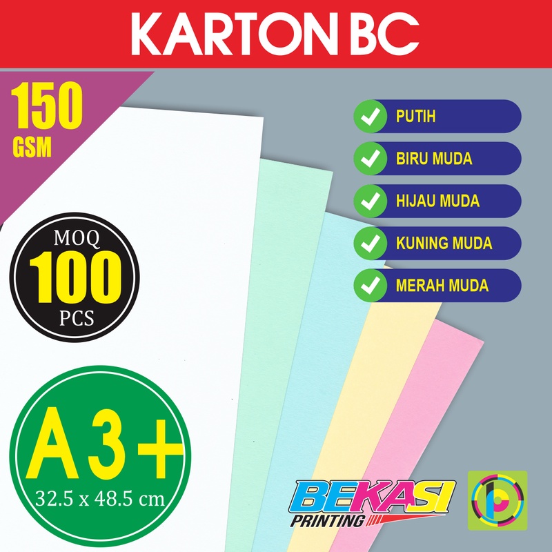 Jual Kertas Briefcard Brief Card BC 150 GSM Ukuran A3+ 32.5x48.5 cm isi 100 Lbr | Shopee Indonesia