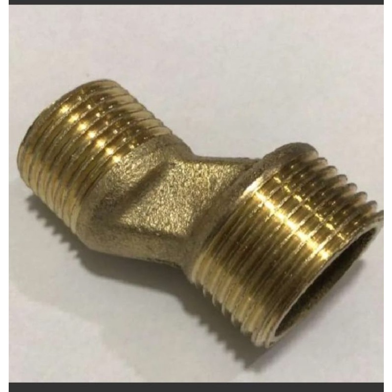 Jual Double nepel kuningan air panas bathtub UK 1/2 x 3/4 inch / double nepel kran panas dingin ...