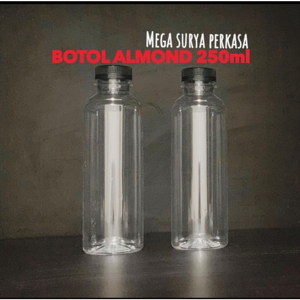 Jual Botol Plastik Almond 250 ML PET - Kale Cantik Pir 250ML Minum Murah 250 ml | Shopee Indonesia