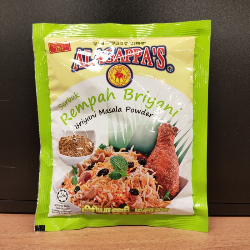 Jual ALAGAPPA BRIYANI MASALA POWDER 100GR SERBUK REMPAH BRIYANI ...