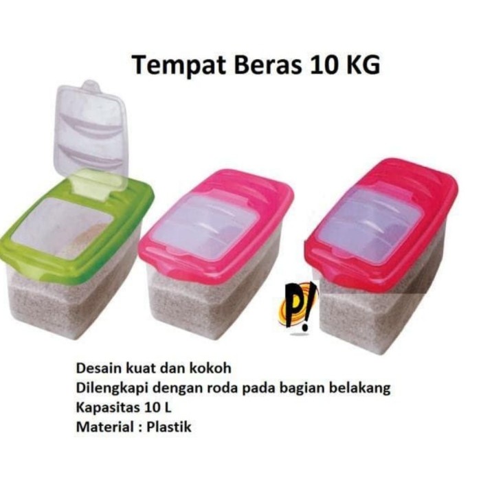 Jual bg20t01r Rice Box 10Kg/Tempat Beras 10 Liter/Kontainer Beras ...