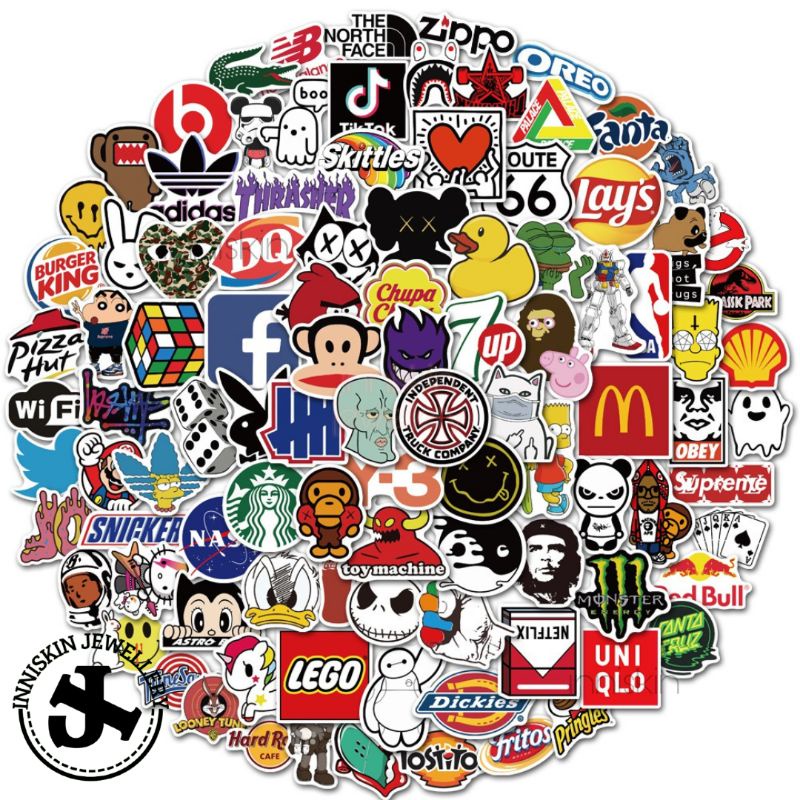 Jual (5 Pcs) Stiket Social Media / Stiker Cafe / Stiker Wifi / Stiker ...