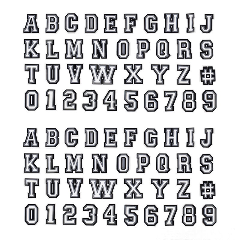 Jual AHT-002 Pin Bentuk Huruf Angka Pins Charm Untuk Hiasan Sandal ...