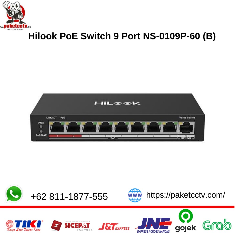 Jual Hilook PoE Switch 9 Port NS-0109P-60 (B) | Shopee Indonesia