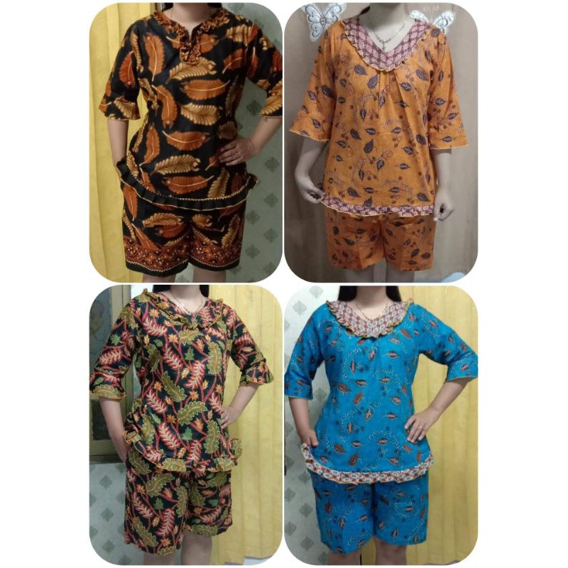 Jual BAJU TIDUR SETELAN BATIK BAHAN KATUN | Shopee Indonesia