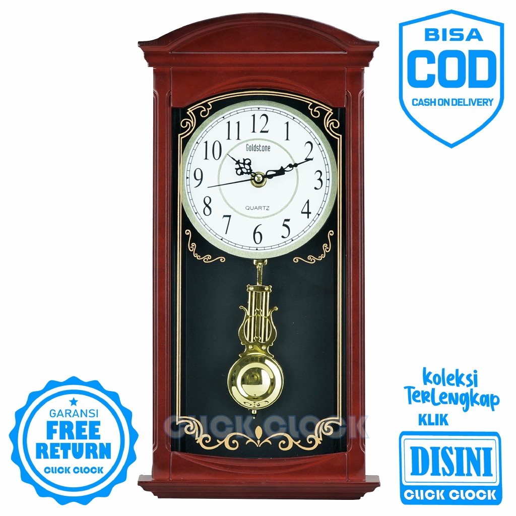 Jual Jam Dinding Bagus Minimalis Goldstone GS-1521 Bandul Wall Clock ...