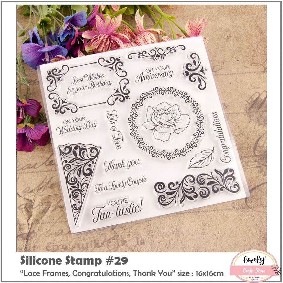 Jual LovelyCraftStore | S 29 Transparent Silicone rubber Clear Stamp ...