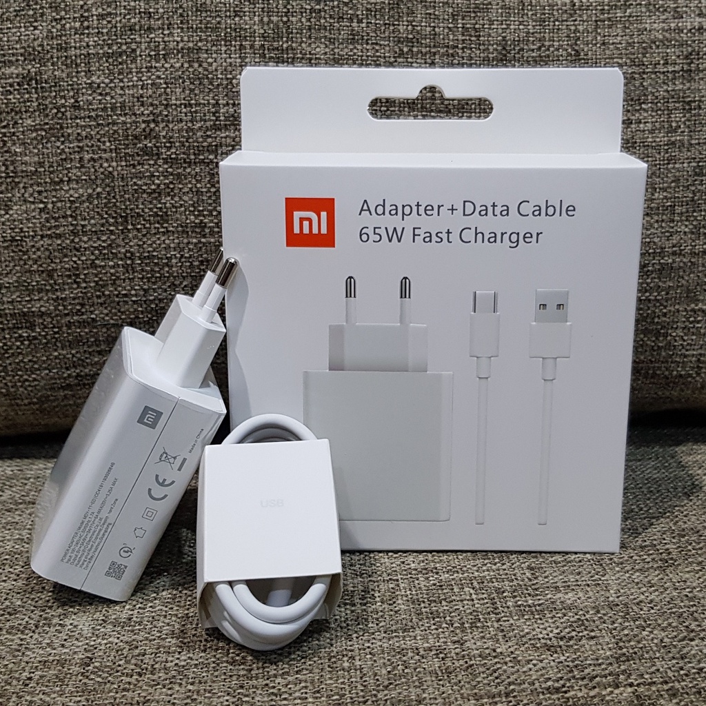 Jual Xiaomi 65 Watt Fast Charger Type C - Power Adapter and Data Cable ...