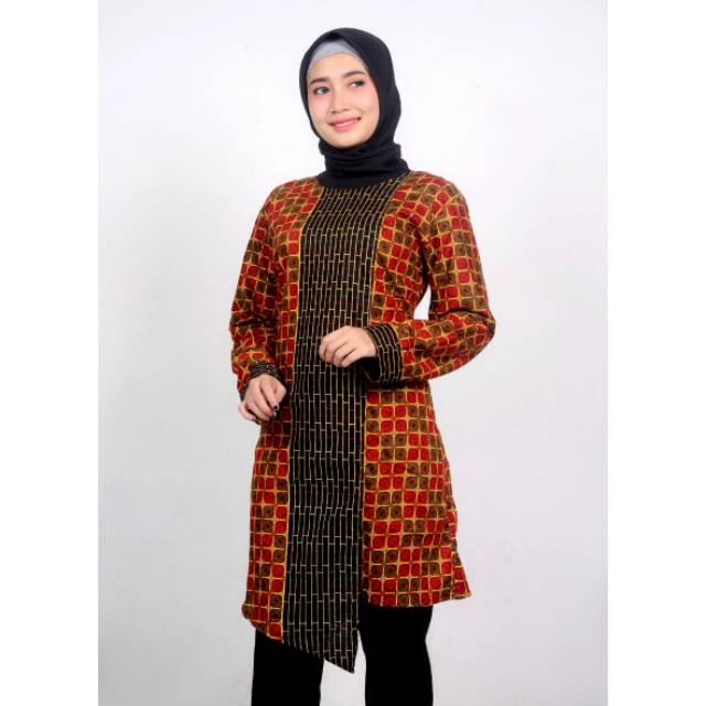 Jual Tunik Batik Latansa Mataram Santika Dress Batik Cendrawasih Monica ...