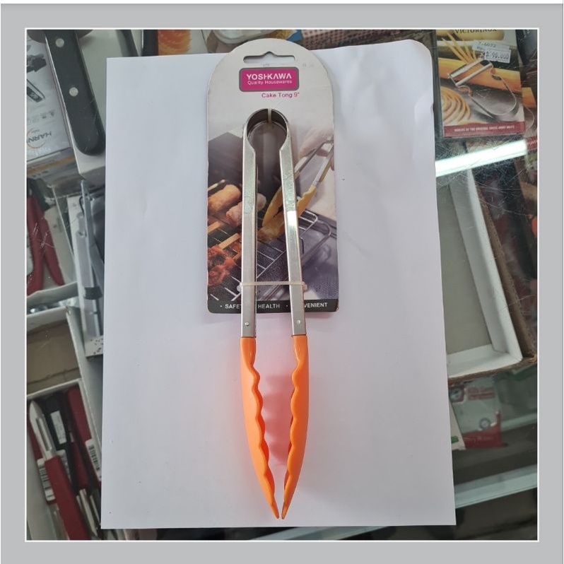 Jual AC52B001/9 Nylon Food Tong 9 inch, Tahan Panas, Capit Makanan ...