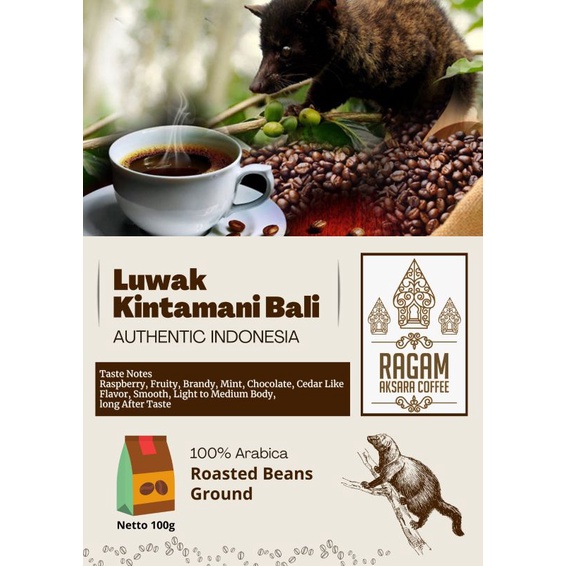 Jual PROMO BELI 1 DAPAT 2 + BONUS MUG CANTIK! KOPI LUWAK ARABICA KINTAMANI BALI 100g | Roasted ...