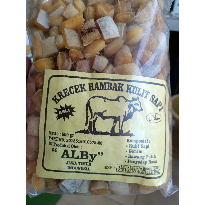 Jual KERIPIK KERUPUK rambak sapi mentah 500grm | Shopee Indonesia
