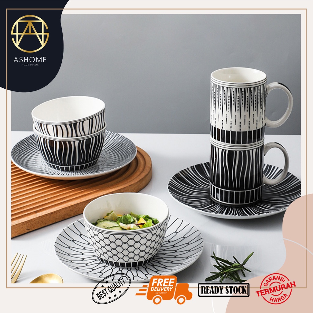 Jual GELAS SET KERAMIK LINEA COLLECTION ASHOME/ CERAMIC MUG SET LINEA ...