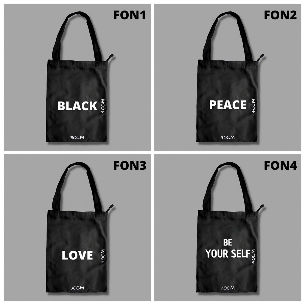 Jual Totebag Custom Hitam Kanvas Resleting Tebal Tas Tote bag Canvas Premium Kanvas | Tote bag ...