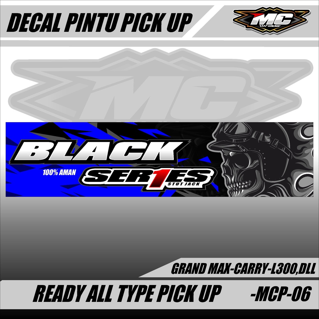 Jual STIKER PINTU BELAKANG GRANDMAX BLACK SERIES - DECAL STICKER BAK ...