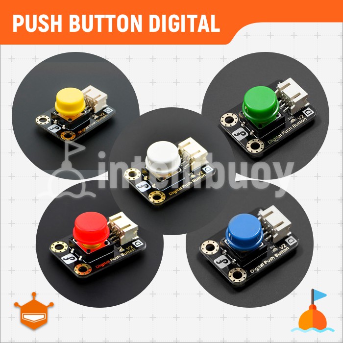 Jual Digital Push Button Green Hijau Arduino ESP 32 8266 DFRobot ...