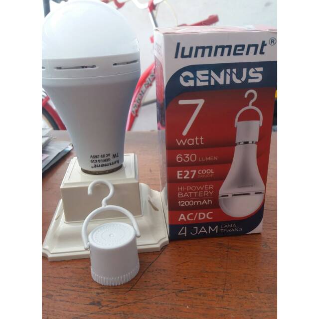 Jual [TERMURAH] Lampu Led Lumment Genius 7 watt / Lampu Baterai / Lampu ...