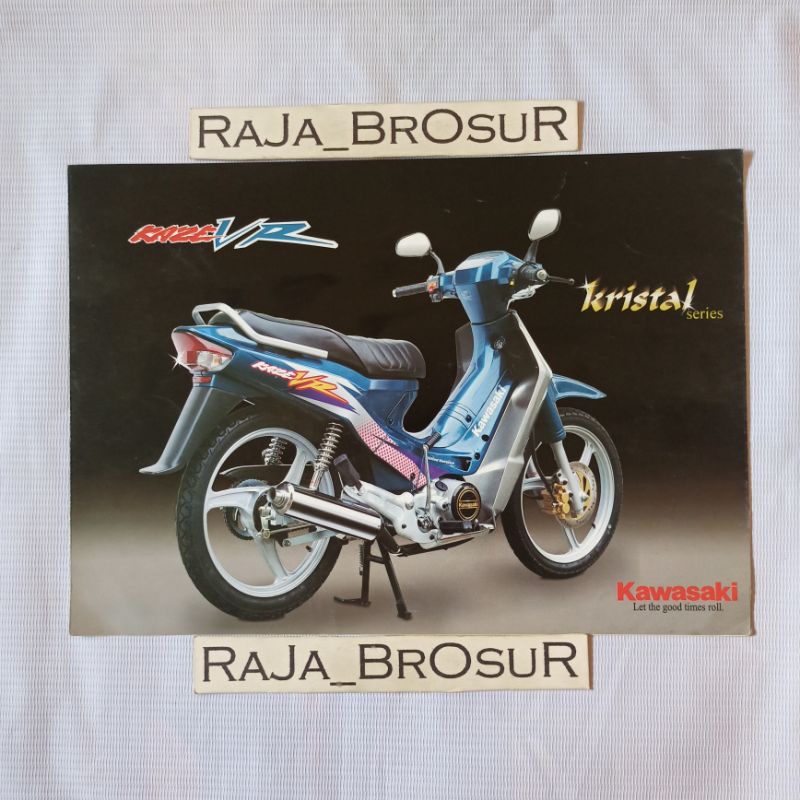 Jual Poster brosur katalog leaflet jadul lawas Kawasaki Kaze/Kaze R/Kaze VR Kristal Series 2002 ...