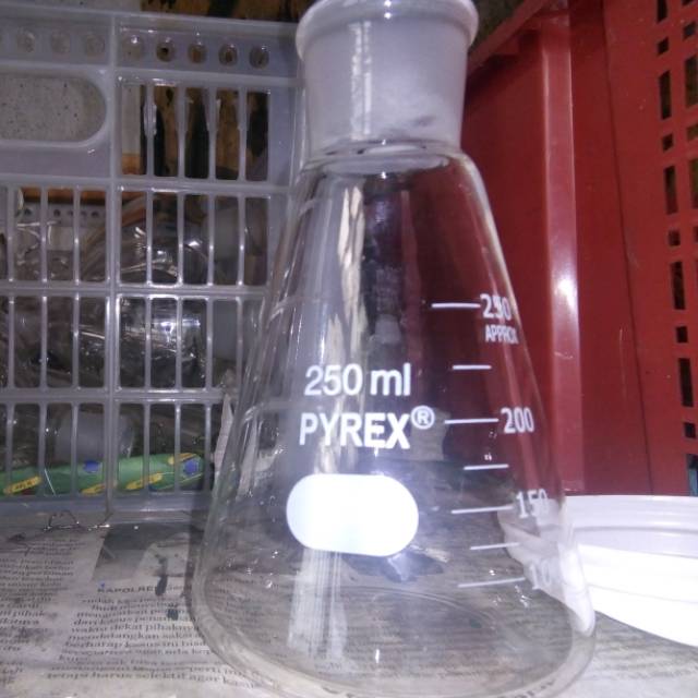 Jual Erlenmeyer flask asah atau ns tanpa tutup 250 ml PYREX | Shopee Indonesia